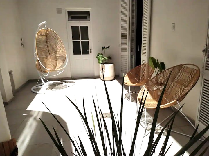 Cozy & Modern Apart W/king Bed, Full Ac And Patio - Buenos Aires