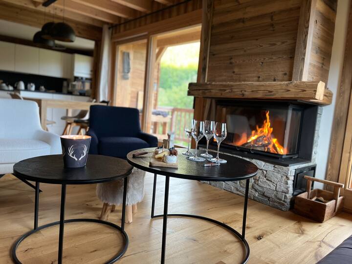 Chalet De Charme Avec Vue Et Cheminée, Classé 4* - Le Chinaillon