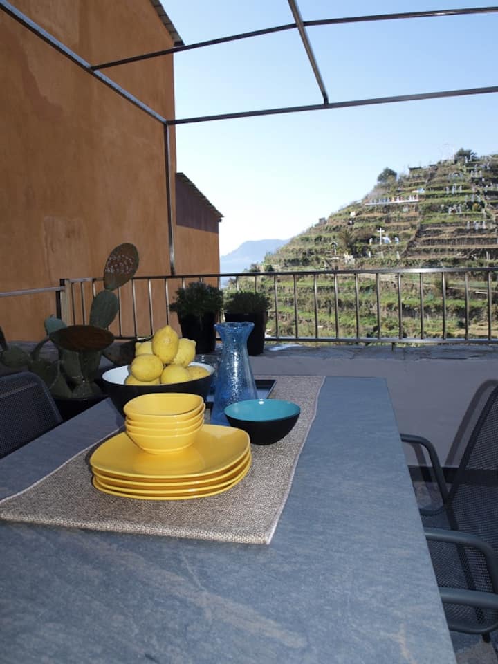 Studio Suite Vermentino Avec Terrasse, Manarola - Manarola