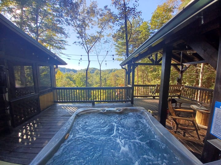 Sunset On The Ridge Cabin With Outdoor Fireplace - Ellijay