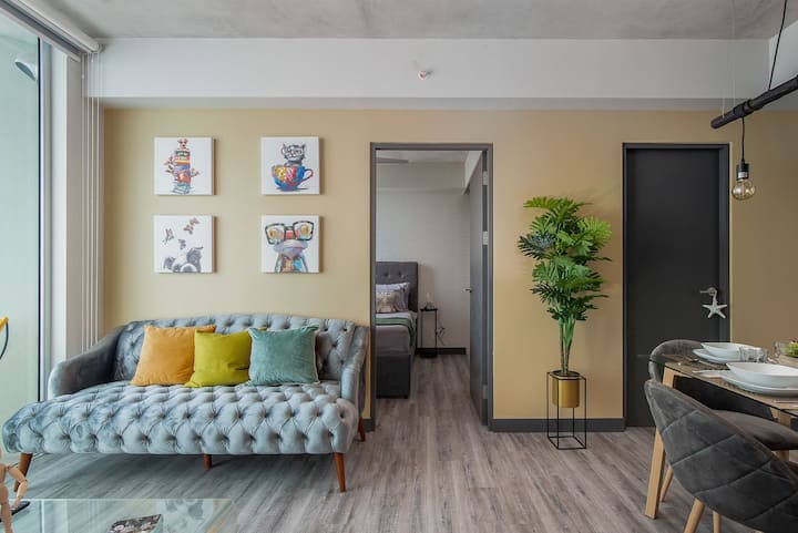 New Modern Art 2 Bed Apartment Close To Airports - San José