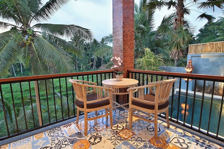 Cozy 2br Ricefield View 10mins To Ubud Center - Ubud