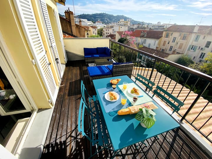 Studio En Duplex Climatisé Avec Terrasse - Cannes