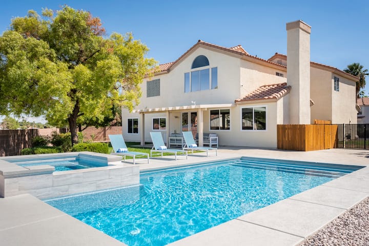 Modern 5br Escape W/ Pool & Spa – 7 Min To Strip - M Resort Spa Casino