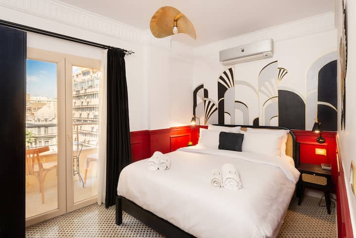 The Red Hot Retro 2 Bdr Apt. @ Cairo’s Downtown - Kairo