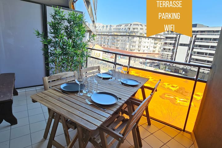 Le 19 - Terrasse - Parking - Wifi - Gare de Clermont-Ferrand