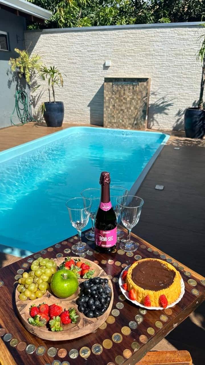 Casa Piscina2 Quadras Da Praça Central De Bonitoms - Bonito