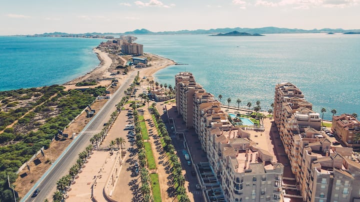 Cozy 1 Br Apartment W Sea View+ Large Pool - La Manga