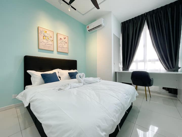 #Hsj2j Cozy 2bedroom 4pax Wifi&netflix S&thomez民宿 - Dengkil