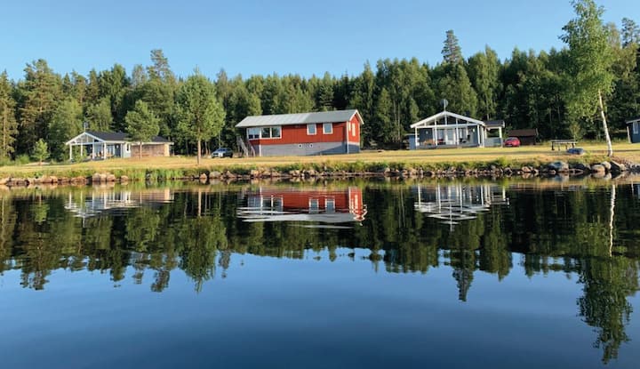 Lakeview Houses Sweden | Red | Boats, Bbq & Nature - Hofors