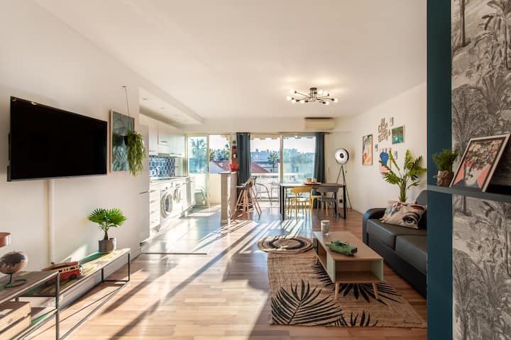 2p Au Coeur De Juan Les Pins 5min Mer - Ac/balcons - Antibes