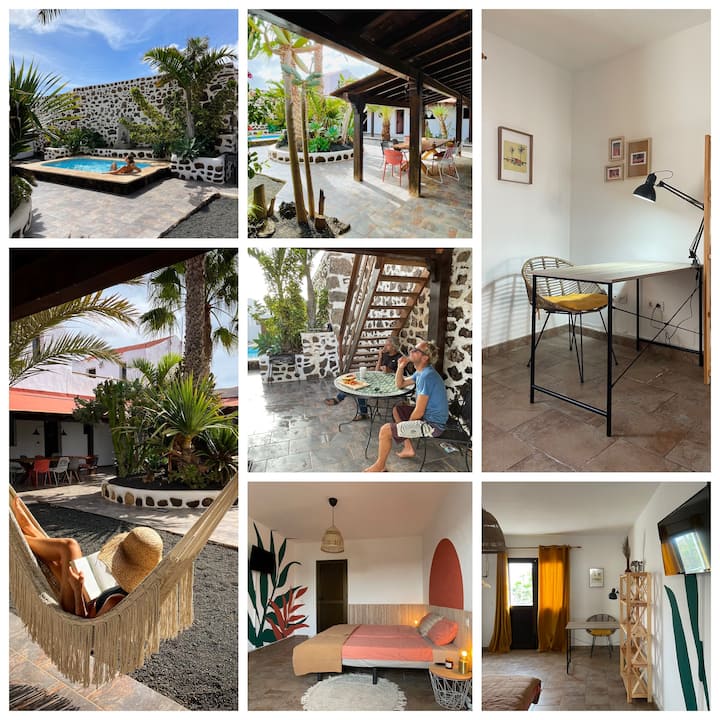 Doppelzimmer M. Privater Terrasse | Casa Cocolores - Fuerteventura