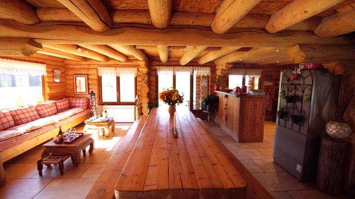 Grand Chalet En Rondins 12–15 Pers. Avec Spa - Jura