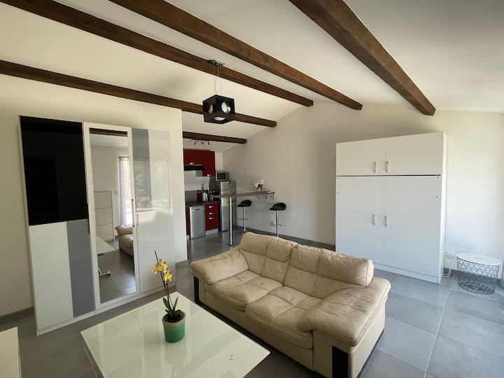 Studio Charmant Avec Terrasse - La Fare-les-Oliviers