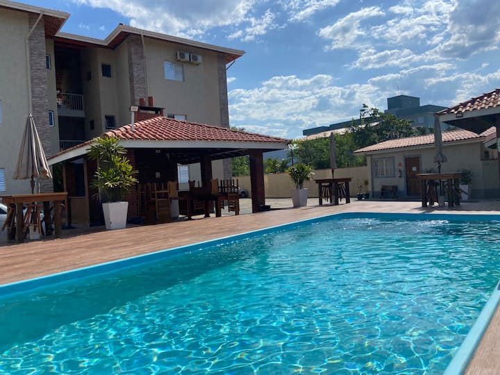 Apartamento C/ Piscina E Ar Cond. Na Praia Grande - Ubatuba
