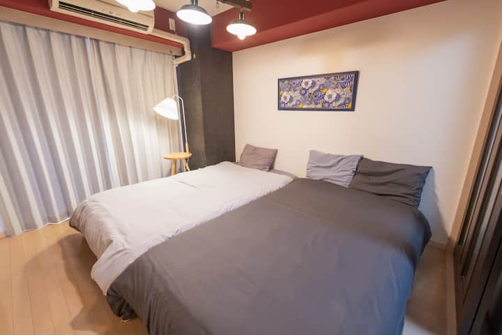 901【心斎橋徒歩10分・本町駅5分! 】1ldk、最大6名! - Osaka