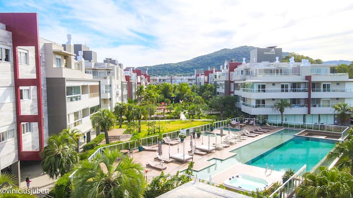 Apto 3 Dorm Vista Mar - Condomínio Thai Campeche - Florianópolis