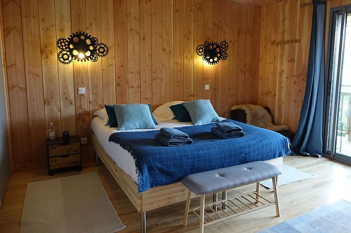 La Cabane De Chacha, Villa Bois Avec Piscine - Le Porge