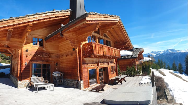 Chalet Familial Avec Vue Imprenable - Crans-Montana