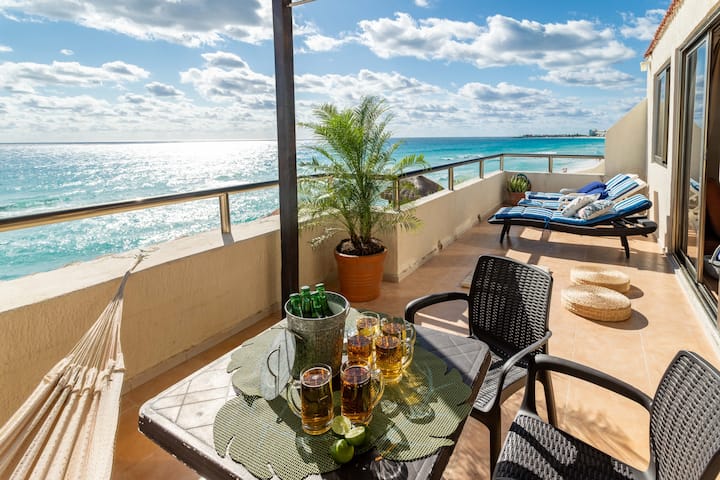 Depto Beach View En Zona Hotelera, Piscina, A/c - Cancún