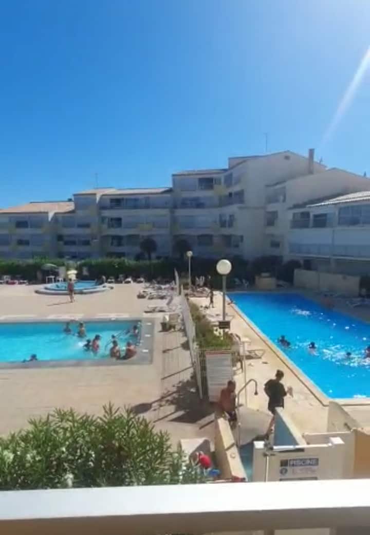 Appartement Avec 2 Piscines ,50 M De La Mer - Agde