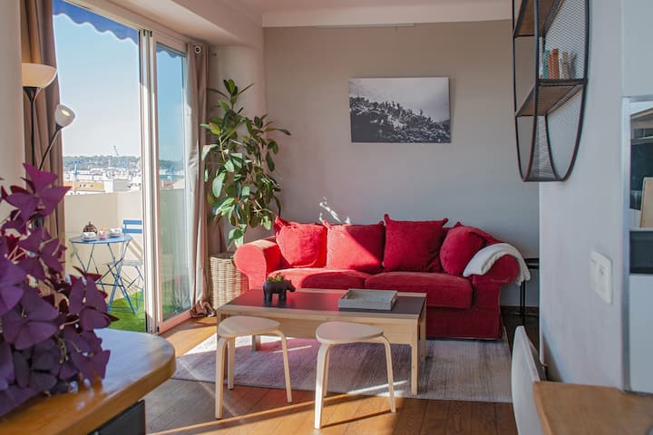 Vue Mer Panoramique Appart Avec Clim Et Fibre - Toulon