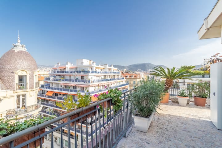 Dernier éTage - Terrasse Panoramique & Parking - Nice