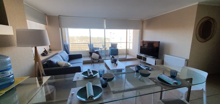 Hermoso Departamento Con Laguna Y Playa Artificial - Algarrobo