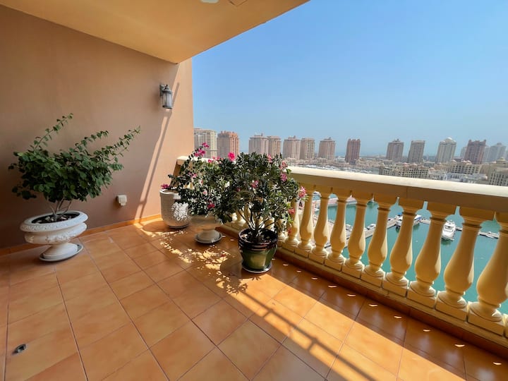 Furnished 3br Apartment W/ Full Marina/sea View - Lusail