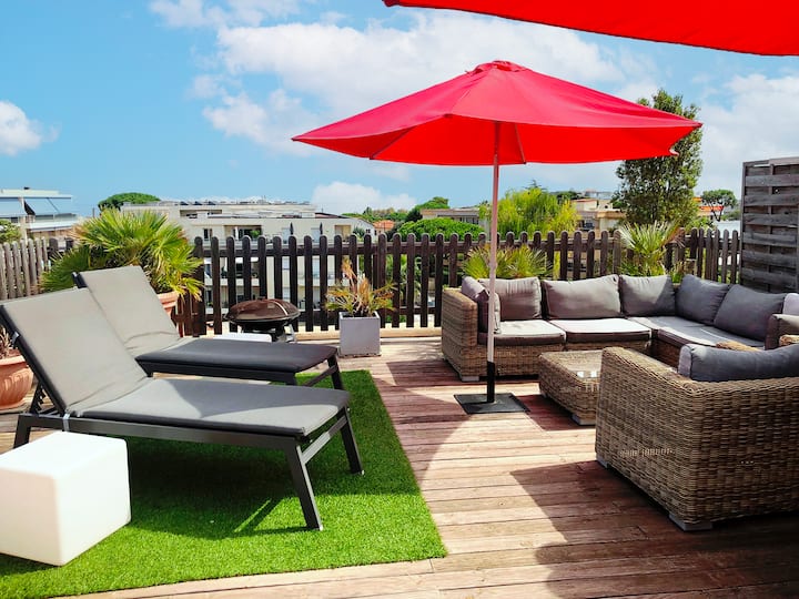 03. Spacious Two Bed Apt With Private Roof Terrace - Juan-les-Pins