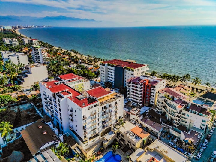 Studio Near Beach W/pool, Balcony, Gym - Bucerías