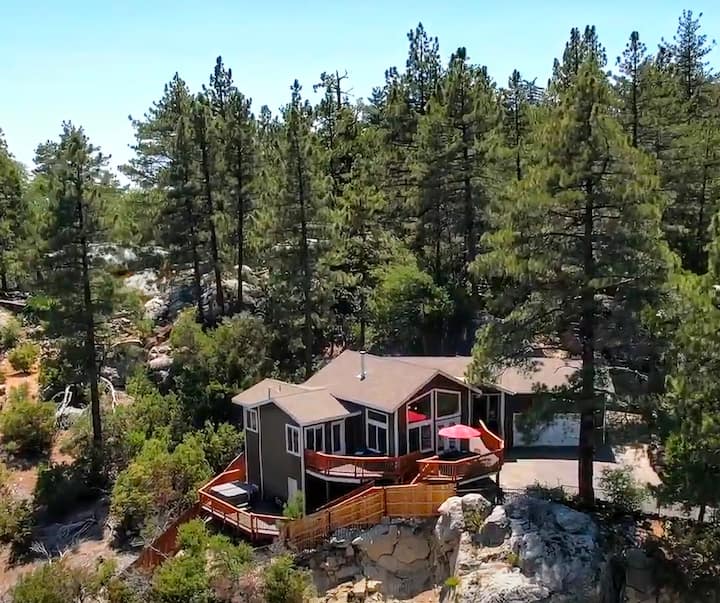 Epic Views + Private / Spa / Office / Ac / Garage - Idyllwild-Pine Cove, CA