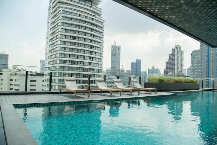 Gym&pool&bts Nana&mrt Sukhumvit&max4&100m2 - Bangkok