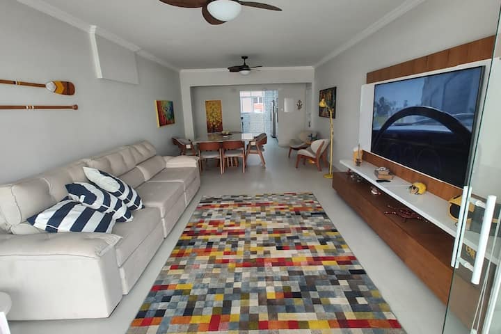 Lindo Apartamento No Gonzaga 3 Quadras Da Praia - Santos