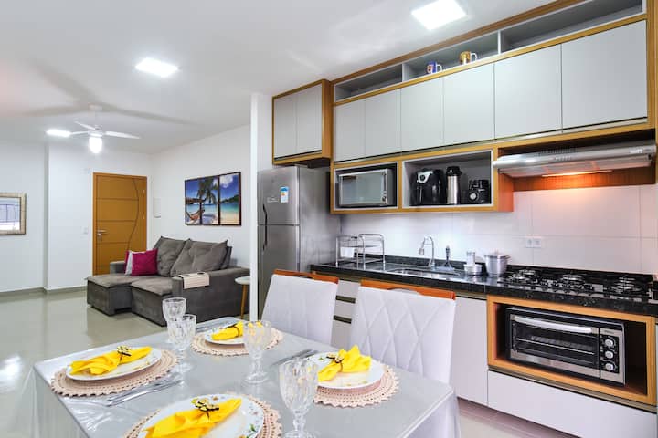 Novo à 300 Metros Da Orla Itaguá/ Varanda Gourmet - Ubatuba
