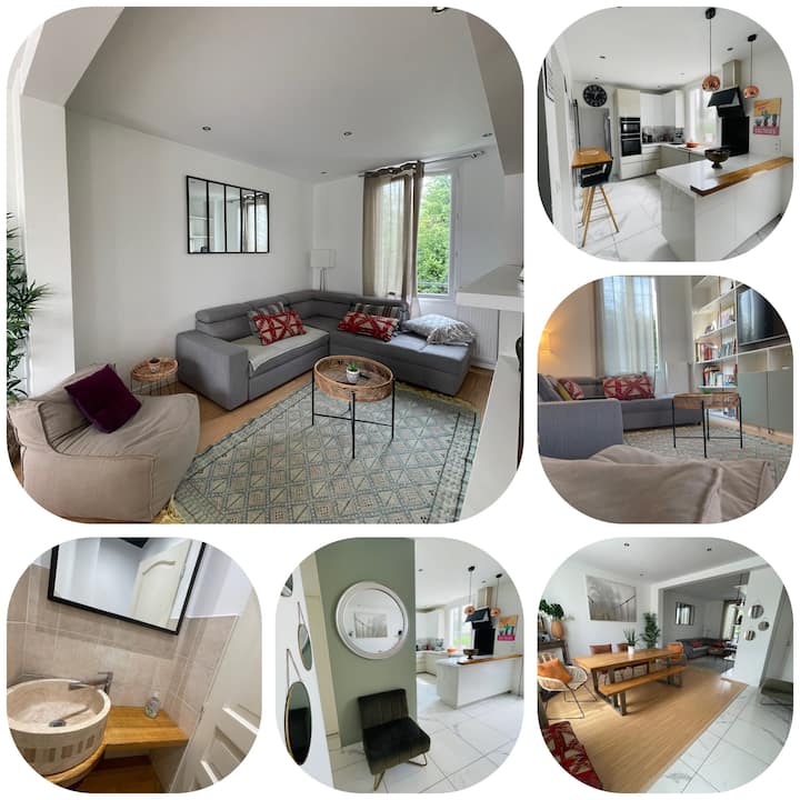 Grande Maison Chaleureuse Avec Accès Spa - Mennecy