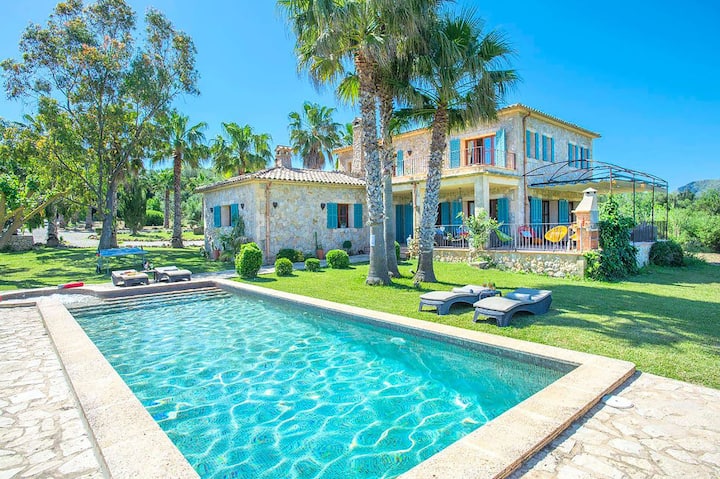 Spacious & Stylish Country Villa, A/c, Private Pool With Whirlpool, Superb Views 10 Mins To Beaches! - Pollença