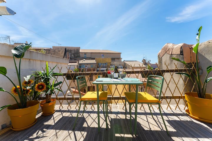 Studio Terrasse Au Soleil Du Panier Vieux Port - Marsella