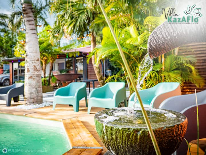 Villa Piscine, Jacuzzi, Spa, Brasero, 5 à 7 Pers. - La Réunion