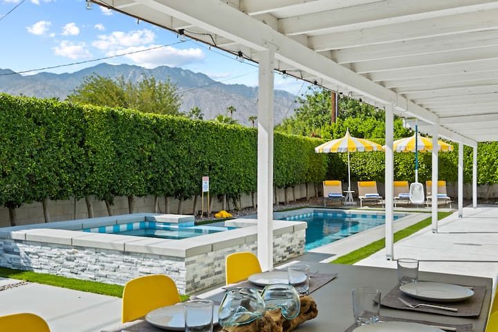The Yellow Retreat - Exclusive Cozy Escape & Pool - Palm Springs, CA