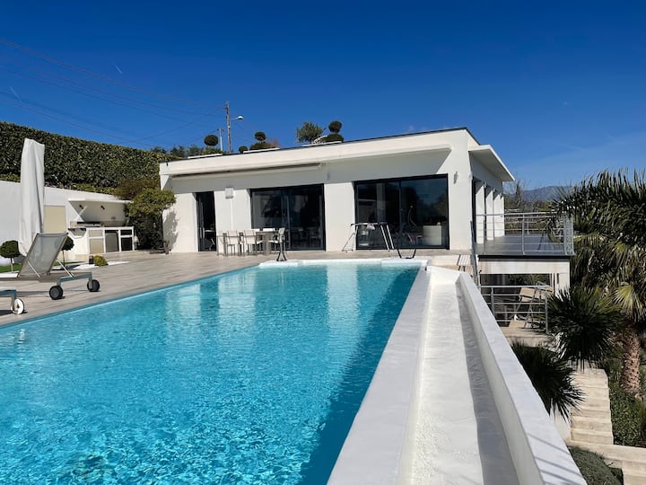 Magnifique Villa, Piscine à Débordements Vue Mer - ニース