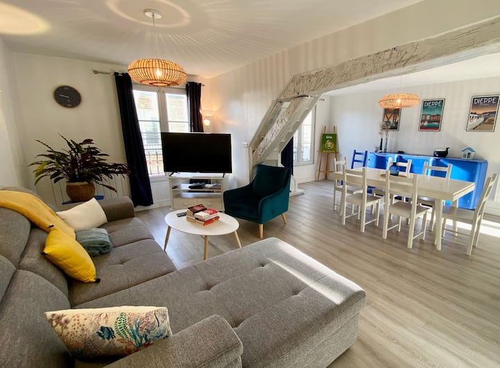 Le Grand Bleu - 400 M Plage - Spacieux - Cosy - Dieppe