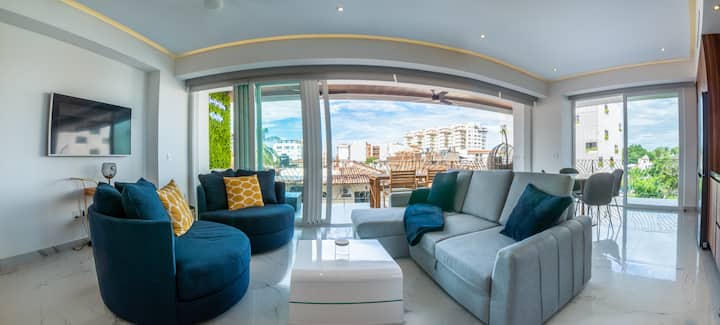 Amazing 2br Zonaromantica Rooftop Pool & Balcony - Puerto Vallarta