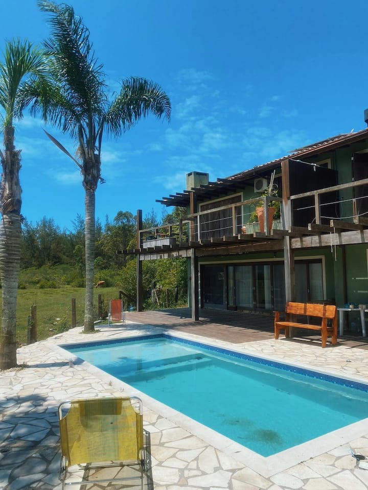 Casa Na Praia Da Barra Com Vista Espetacular - Garopaba