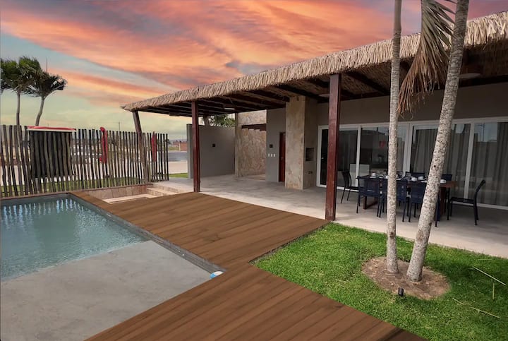 Casa Pé Na Areia C/ Piscina + Beach Club - São Miguel do Gostoso