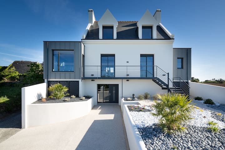 Meerblick Villa Mit Aufzug Jacuzzi Und Hammam - Brignogan-Plage