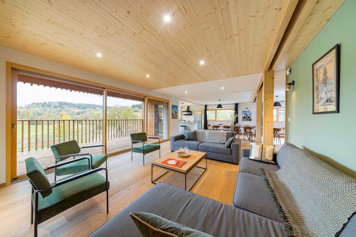 Chalet L'urson, Spacieux, Jacuzzi, Hammam Et Sauna - Lorraine