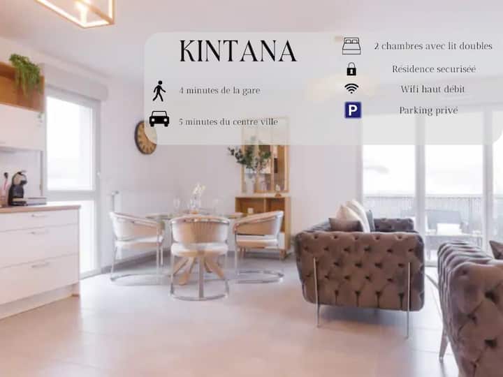 Kintana Appt-2 Ch. - Parking Sécurisé - Terrasse - Viriat