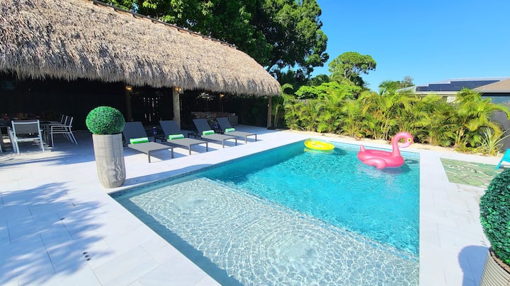 Poshpadz Tranquila Villa 4 Bed Pool Home-tiki Bbq - Jupiter, FL