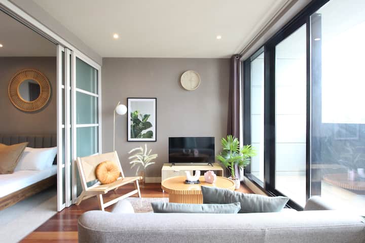 Relax Serene Aesthetic Condo Melb Cbd 1 Bedroom -